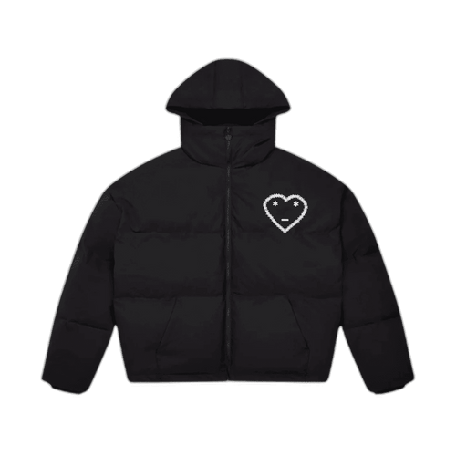 CARSICKO LOGO PUFFER JACKET - BLACK