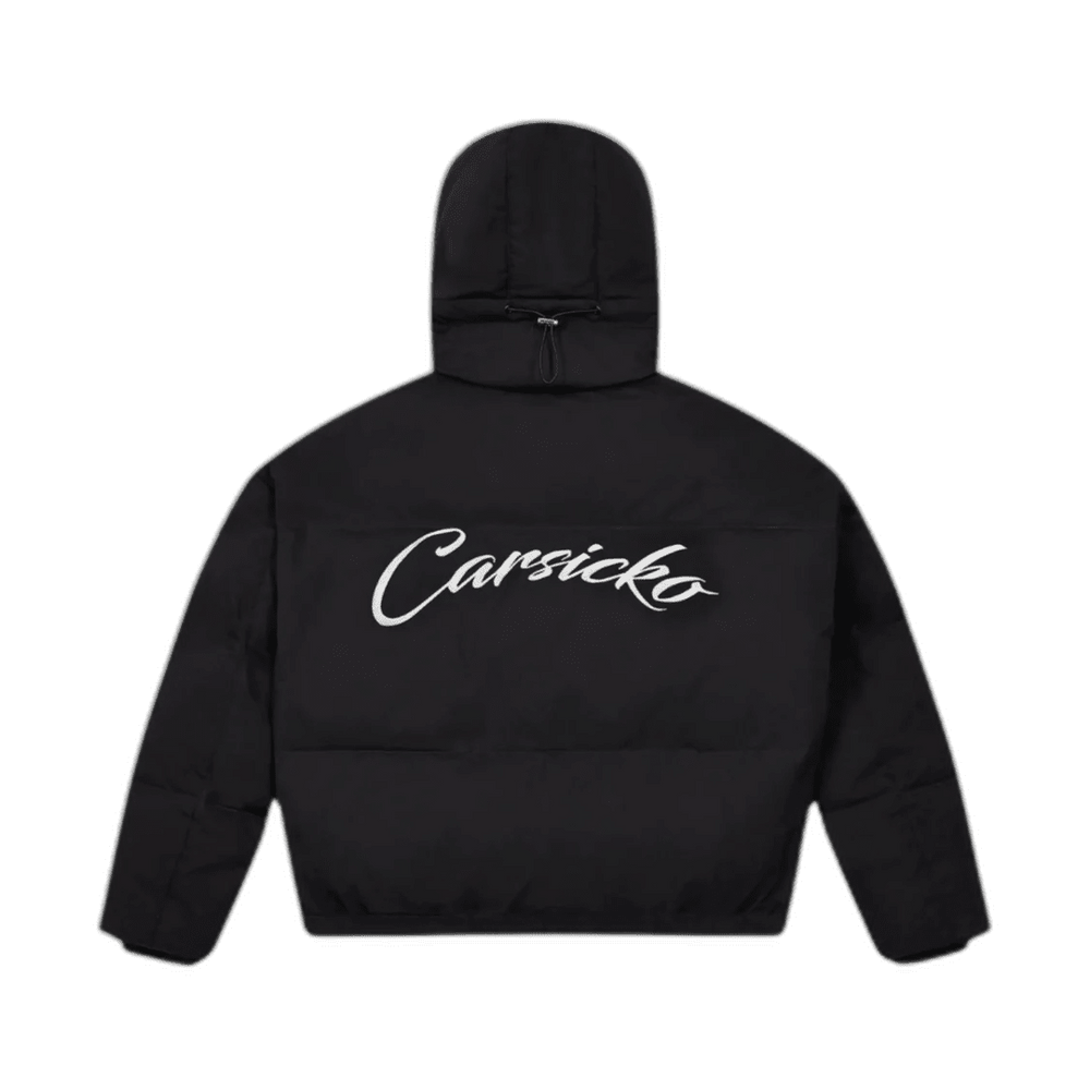 CARSICKO LOGO PUFFER JACKET - BLACK
