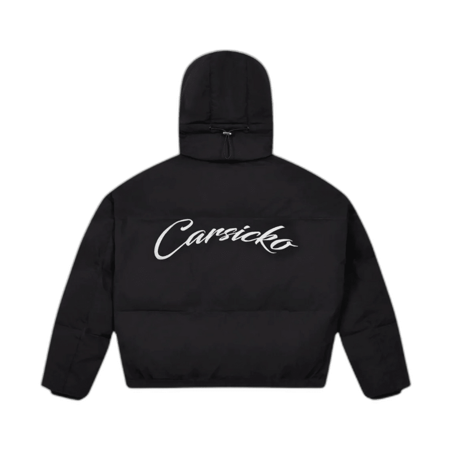 CARSICKO LOGO PUFFER JACKET - BLACK