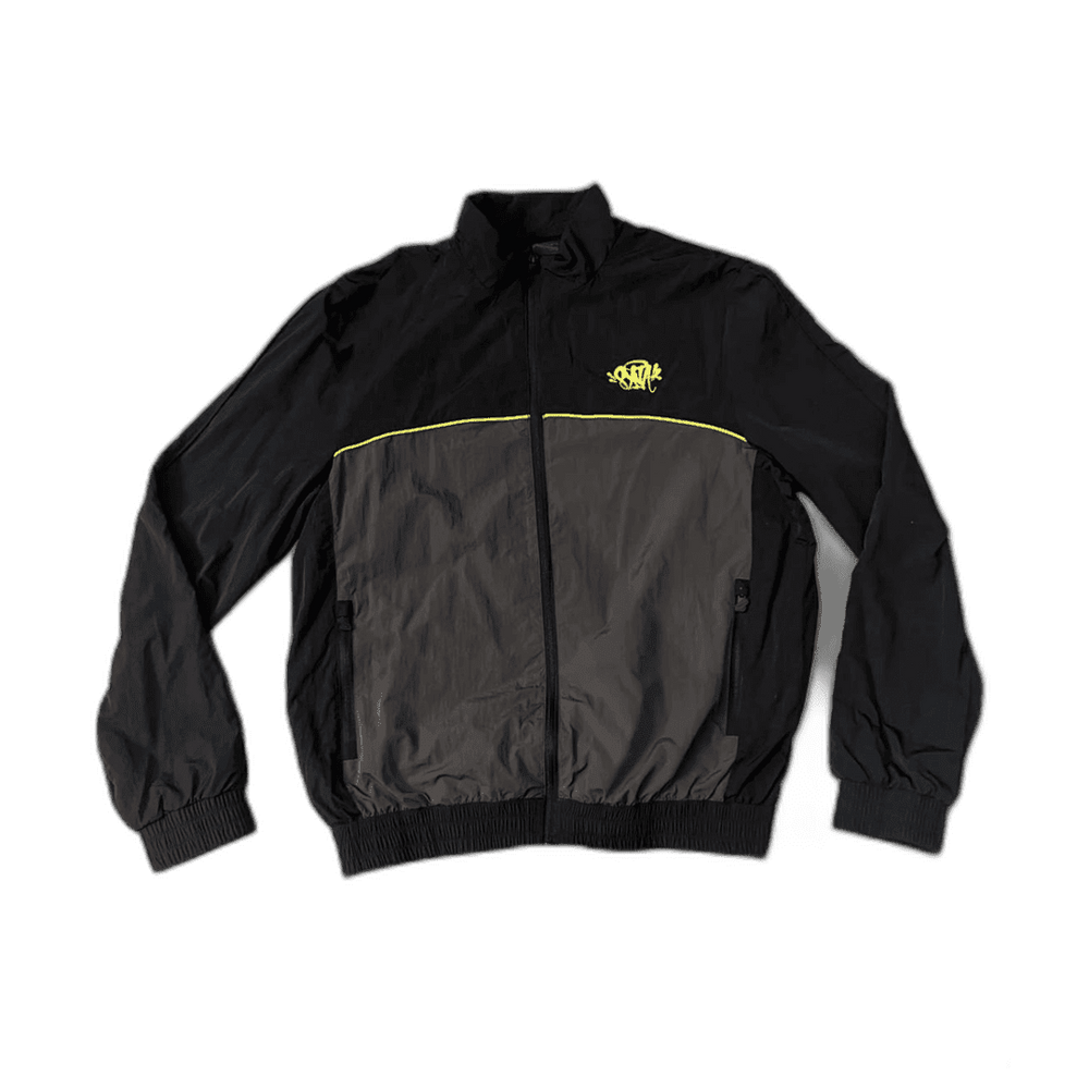 SYNAWORLD ‘SYNA LOGO’ SHELL TRACKSUIT - BLACK/GREY/YELLOW