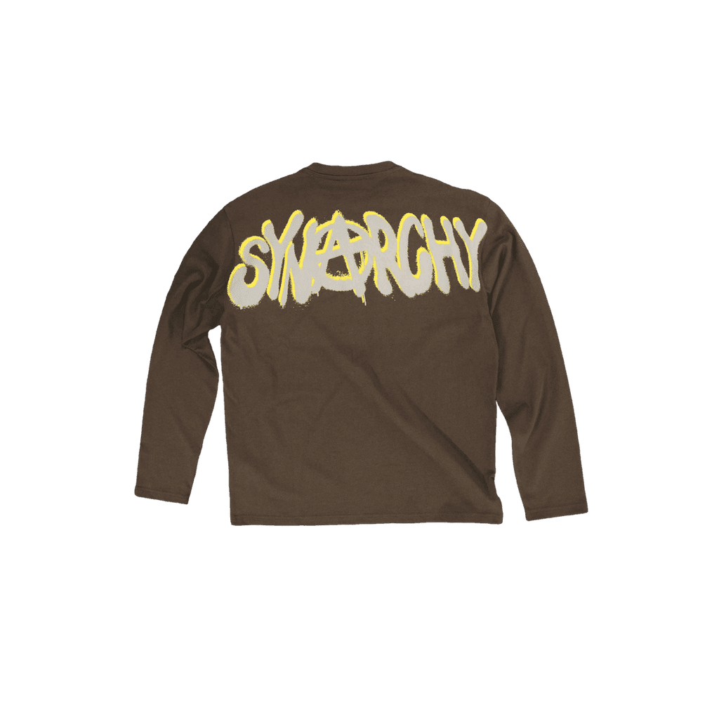 Synaworld 'Syna Logo' Longsleeve Tee - Brown