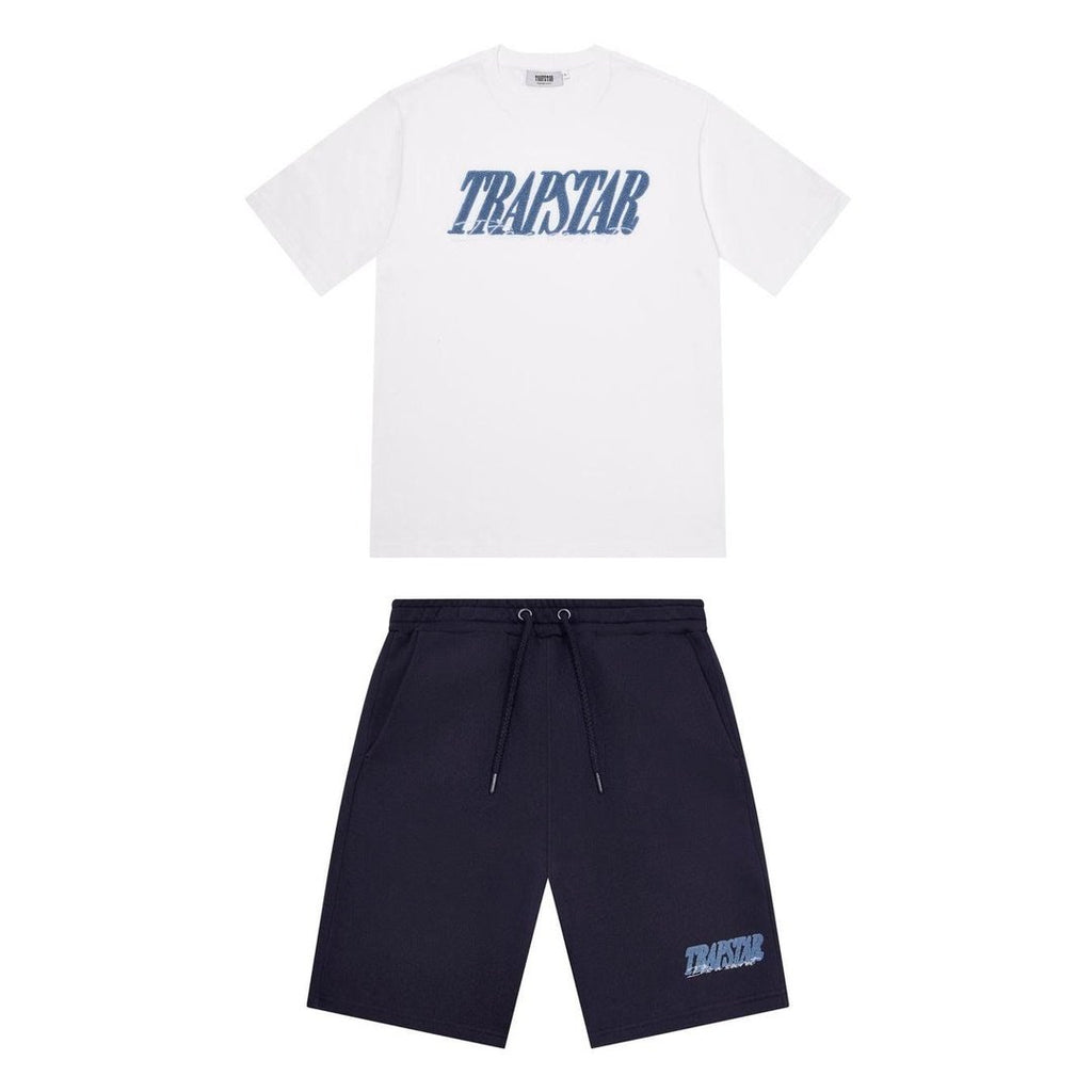 Trapstar Signature 2.0 Shorts Set - White/Blue