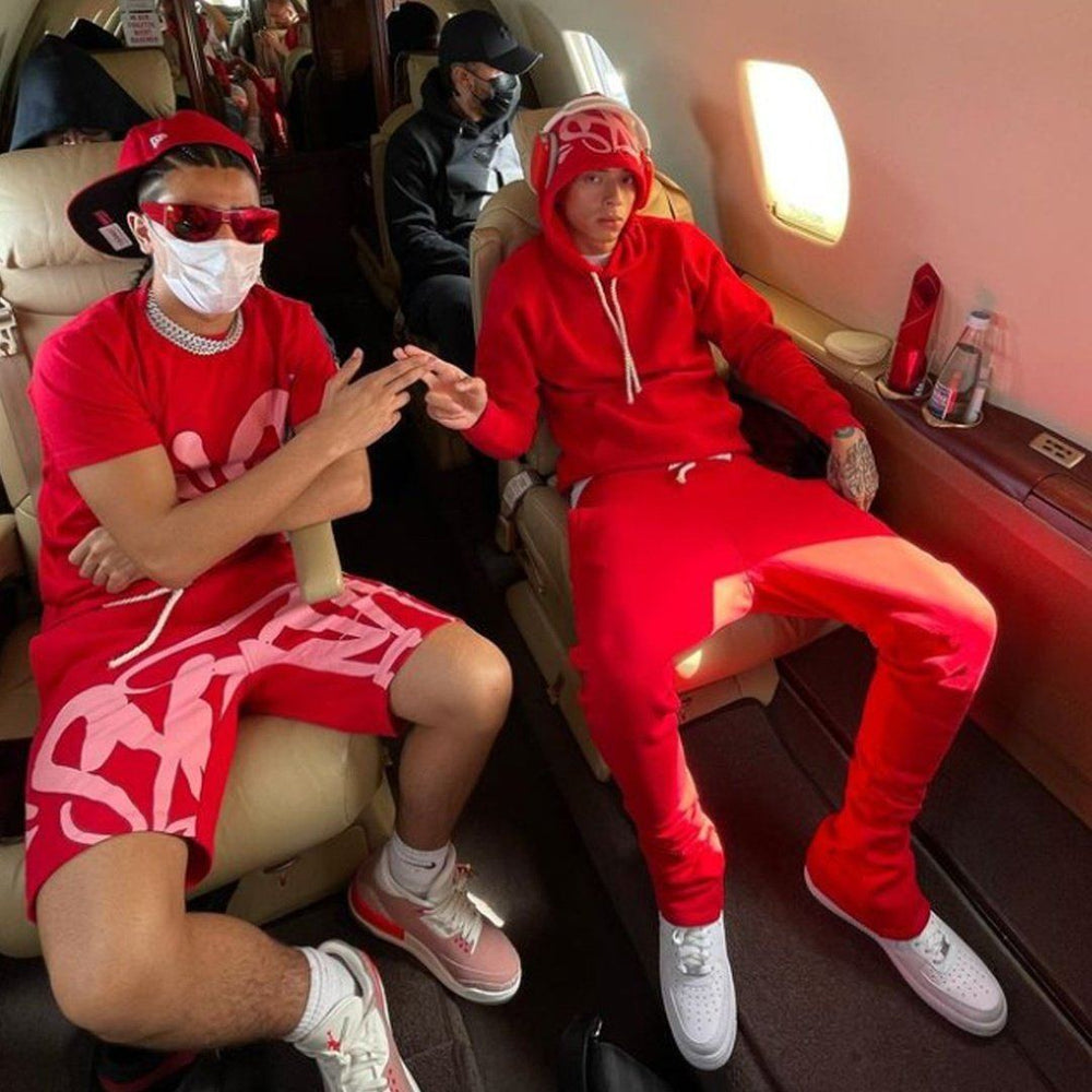 SYNA WORLD LOGO T SHIRT + SHORT SET - RED