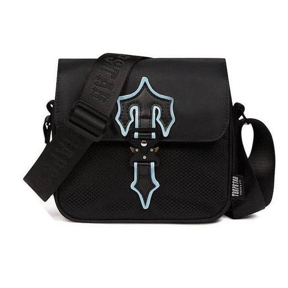 Trapstar Man Bag Black/Ice Blue | Plugstationuk